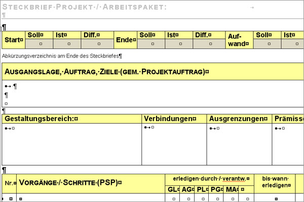Projekt-Steckbrief für Kleinprojekte und Arbeitspakete | Projekt Magazin