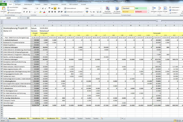 Vorlage: Microsoft Excel – schnelle Formatierung für umfangreiche Daten
